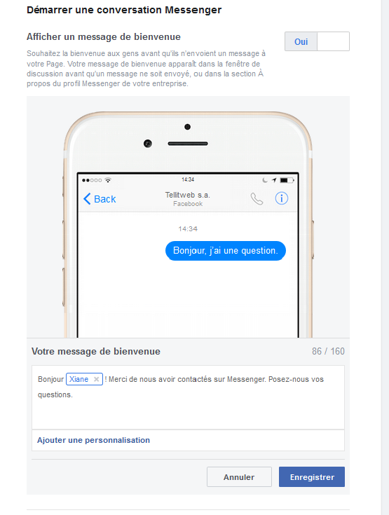 Optimiser le chatbot de sa page Facebook – Tellitweb, agence de ...